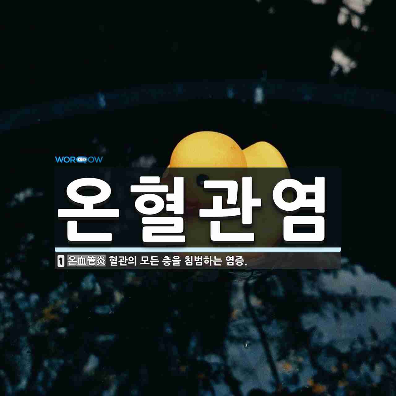 온혈관염 뜻: 혈관의 모든 층을 침범하는 염증.